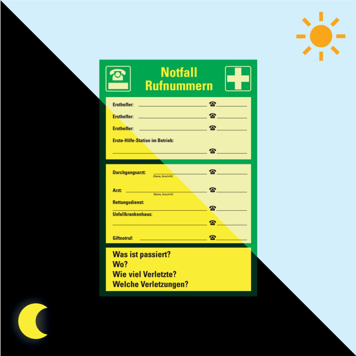 PERMALIGHT® power Aushang Notfall Rufnummern kaufen | kroschke.at