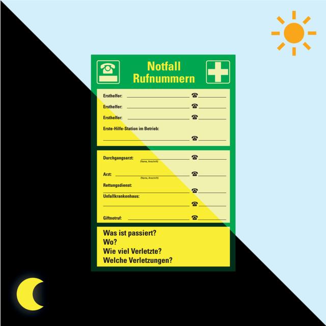 PERMALIGHT® power Aushang Notfall Rufnummern kaufen | kroschke.at