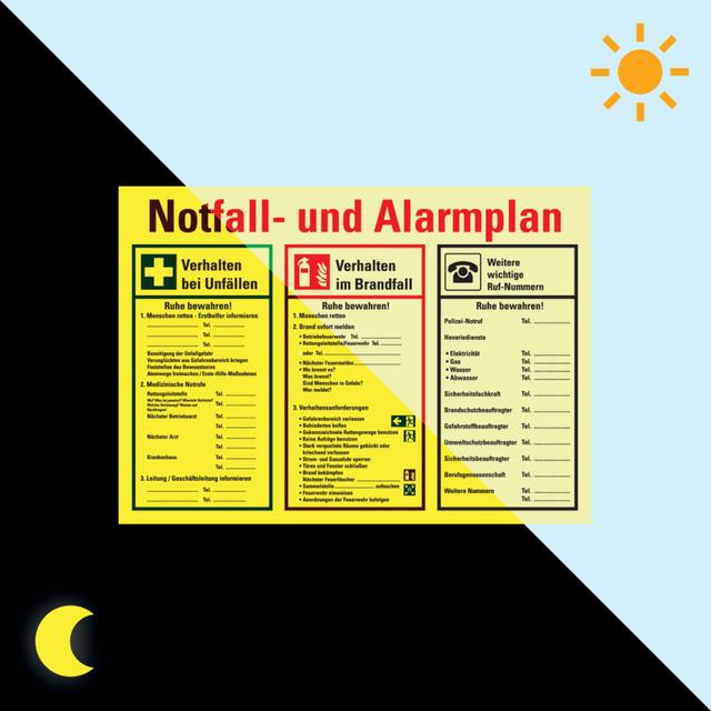 PERMALIGHT® Notfall- und Alarmplan mit Piktogrammen /ISO kaufen ...