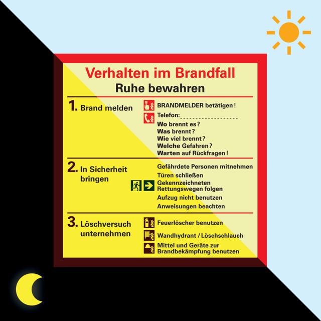 PERMALIGHT® power Notfallplan Verhalten im Brandfall kaufen | kroschke.at