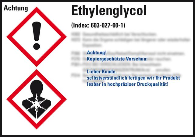 KSIGN Gefahrstoffetikett Ethylenglycol kaufen | kroschke.at