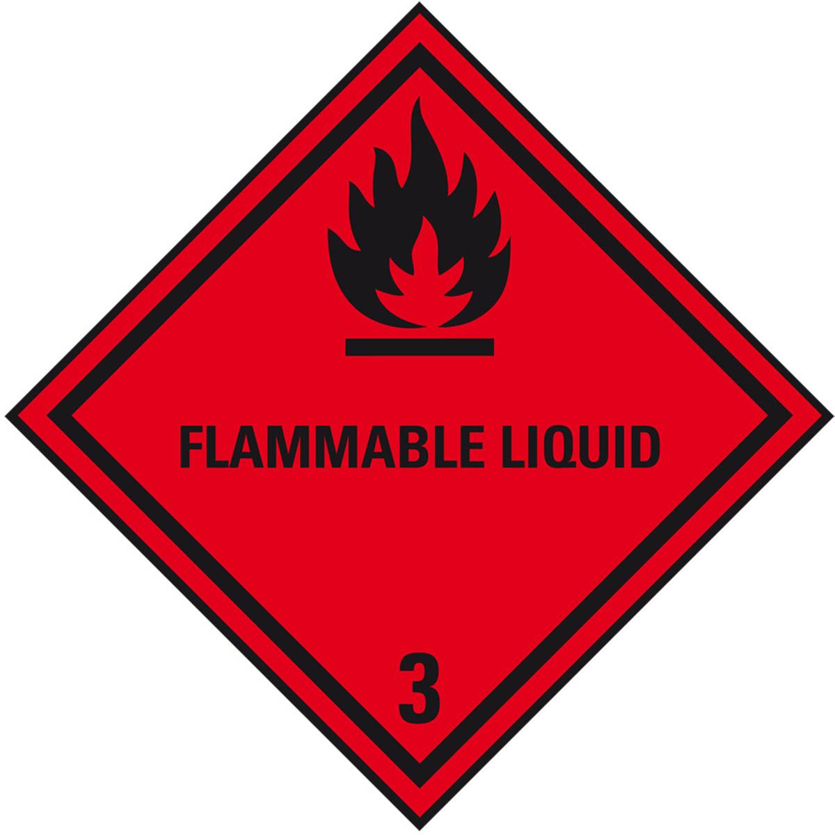 KSIGN Verpackungskennzeichen Klasse: 3 FLAMMABLE LIQUID 100 mm kaufen ...